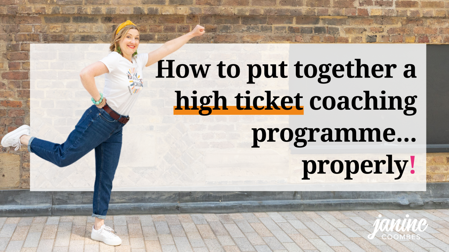 How to put together and price a high ticket coaching programme…properly ...